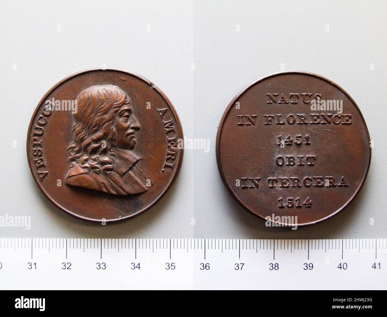 Medal of Amerigo Vespucci. Subject: Amerigo Vespucci, Italian, 1454 ...