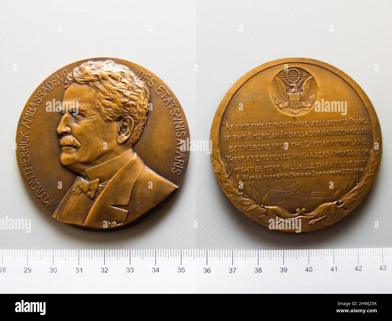 The Wilhelm Haidinger Medal. Subject: Myron Timothy Herrick, American ...