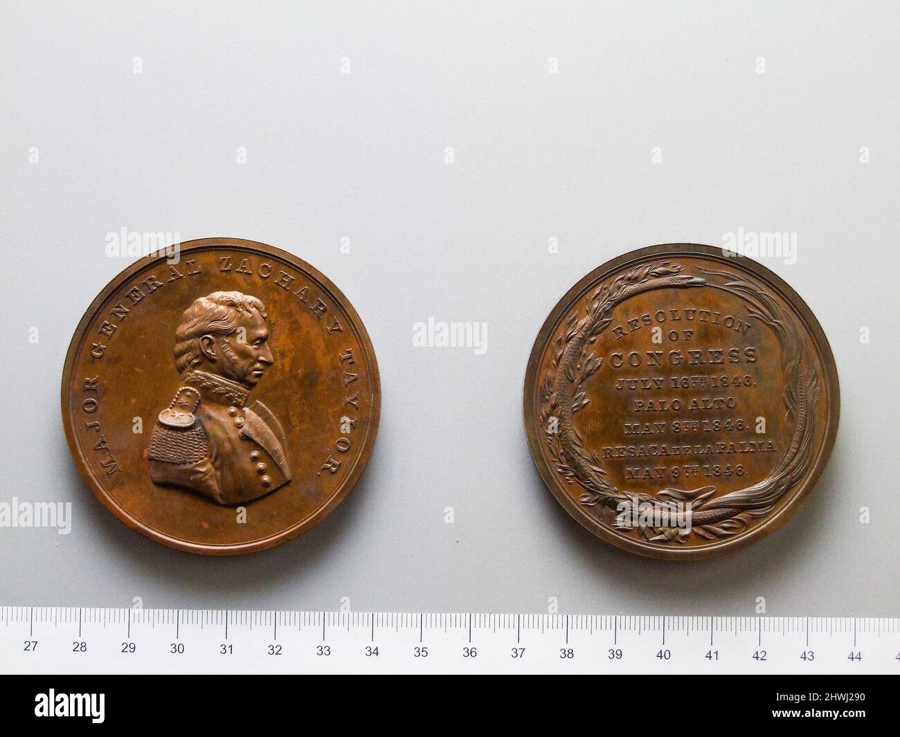 Medal of Zachary Taylor Pallo Alto and Resaca de la Palma Medal. Artist ...