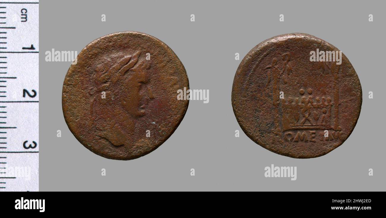 Dupondius of Augustus, Emperor of Rome from Lugdunum. Ruler: Augustus ...