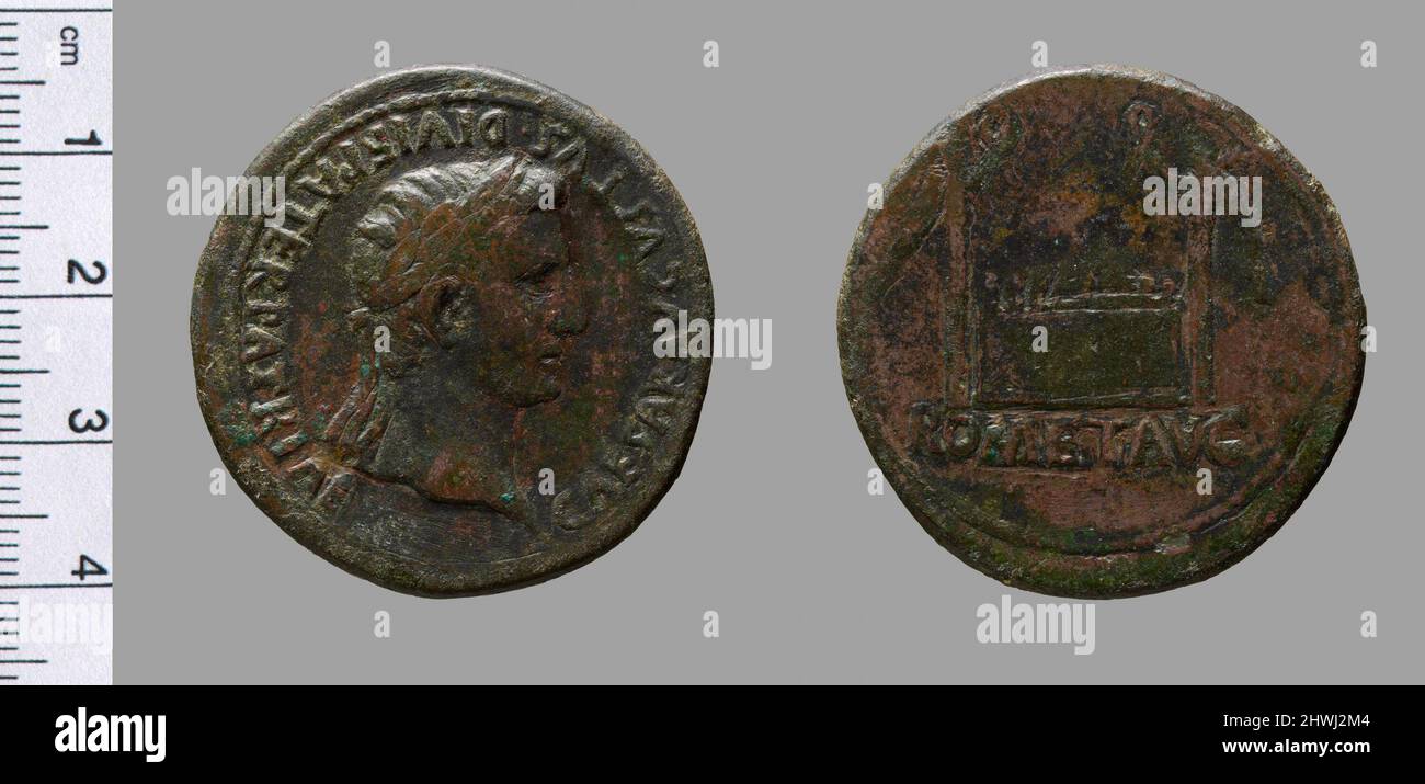 Sestertius of Augustus, Emperor of Rome from Lugdunum. Ruler: Augustus ...