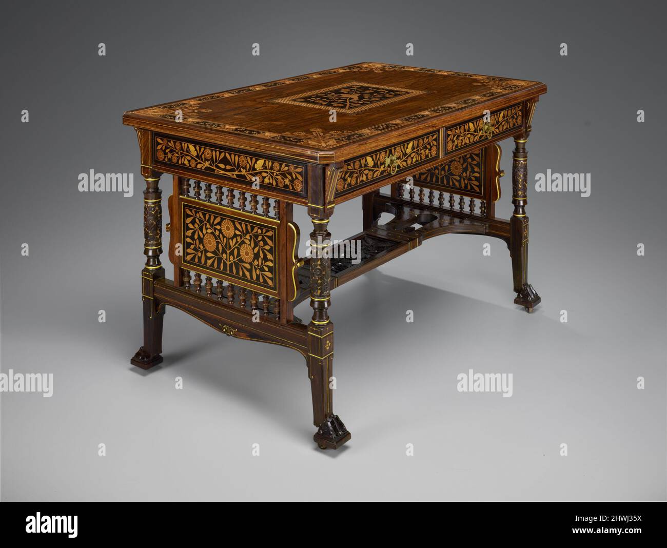 Center Table. Maker: Herter Brothers, American, 1864–1906 Stock Photo ...