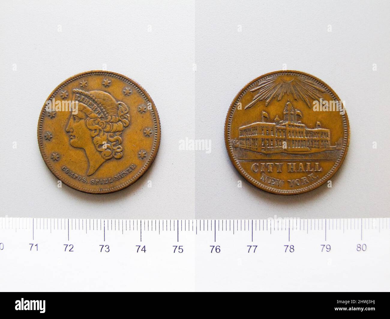 New York City Hall Token. Subject: New York City Hall Stock Photo - Alamy