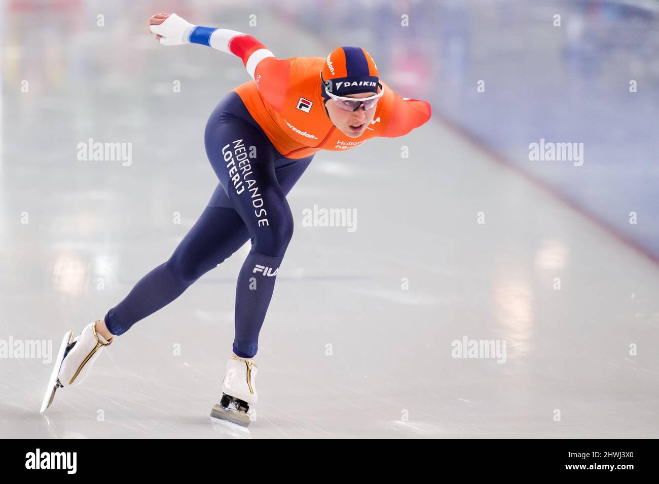 HAMAR, NORWAY - MARCH 6: Merel Conijn of the Netherlands competing in ...