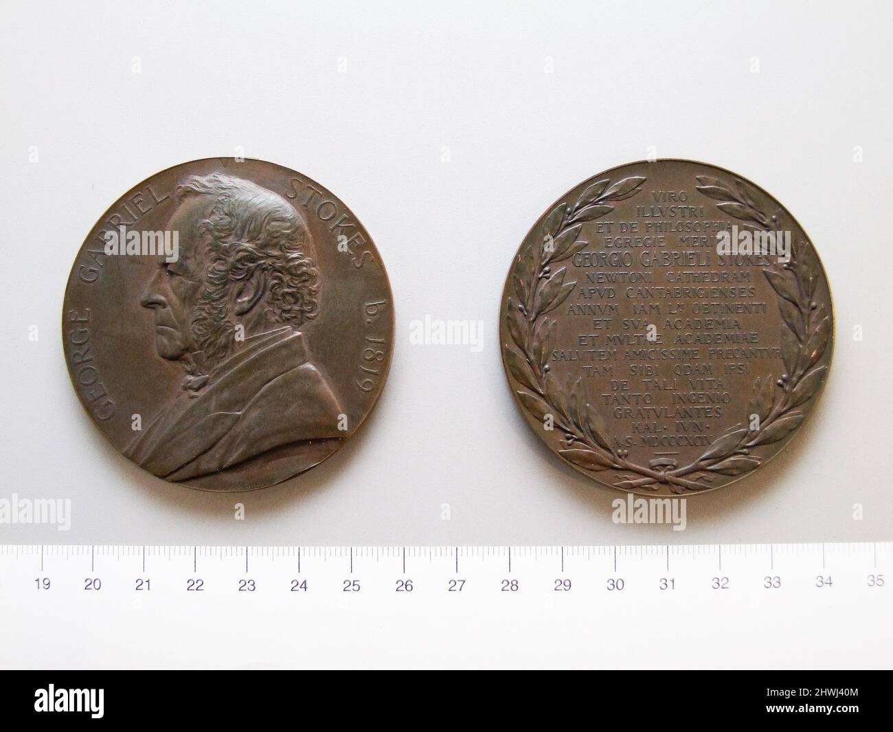 Medal of George Gabriel Stokes. Subject: George Gabriel Stokes Artist ...