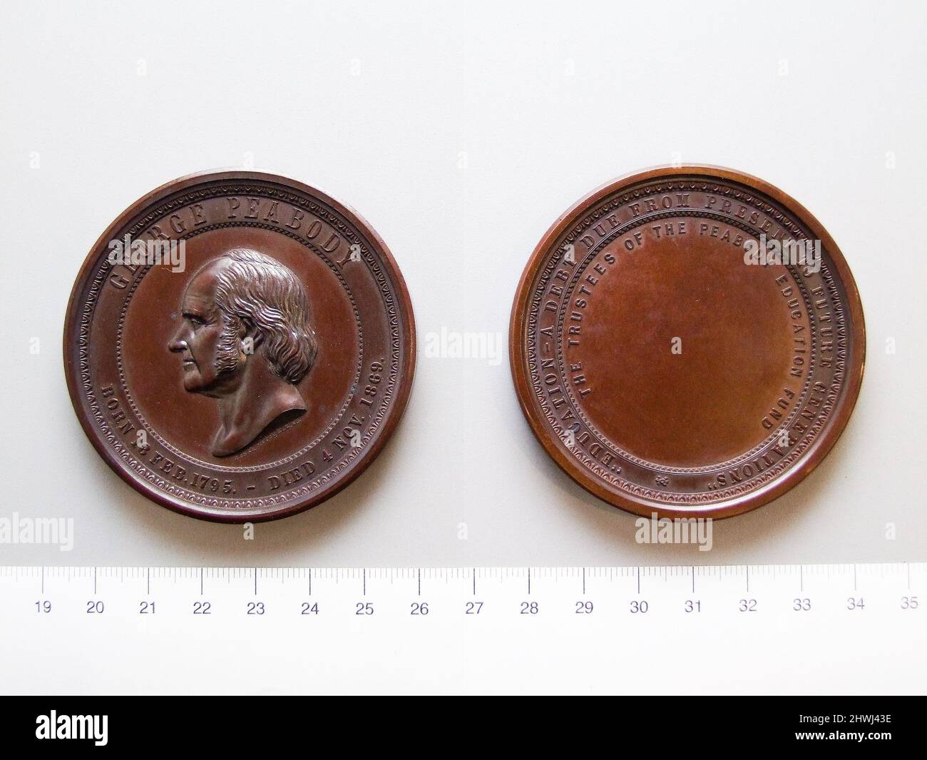 Medal Honoring George Peabody. Subject: George Peabody, American, 1795 ...