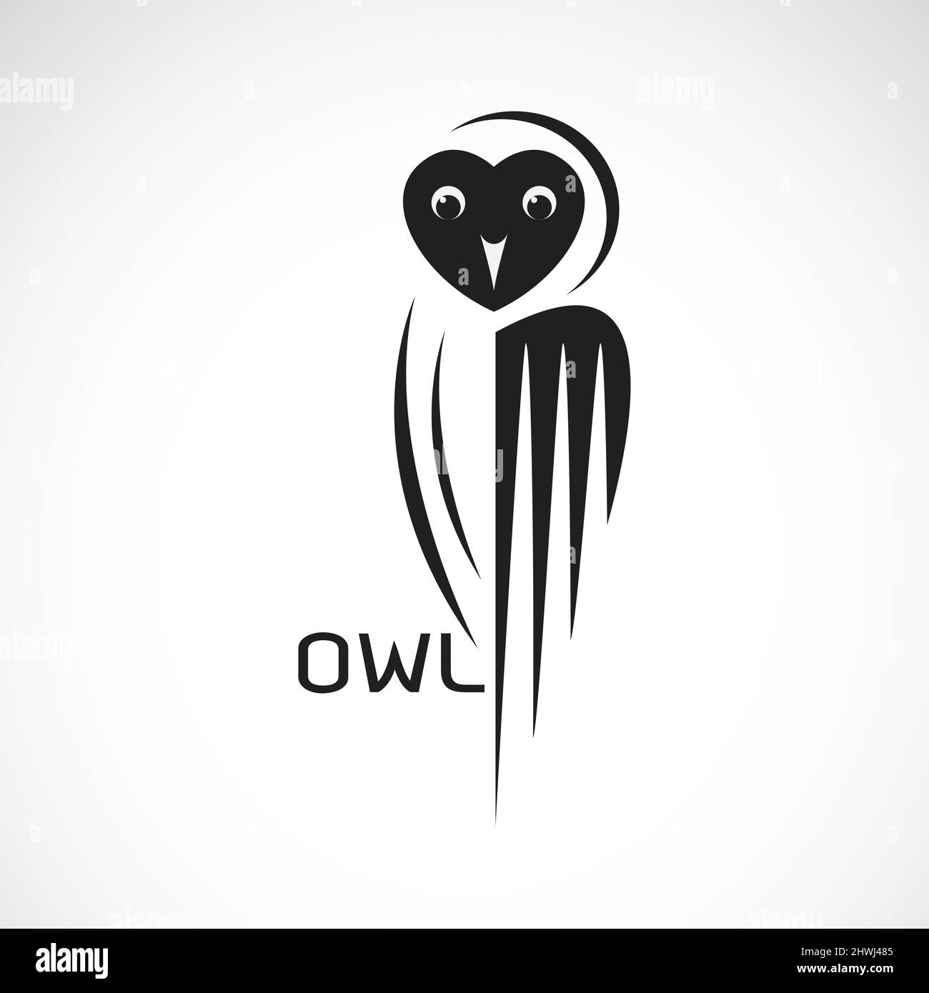 Vector of an owl design on white background, Bird, Wild Animals, Vector ...