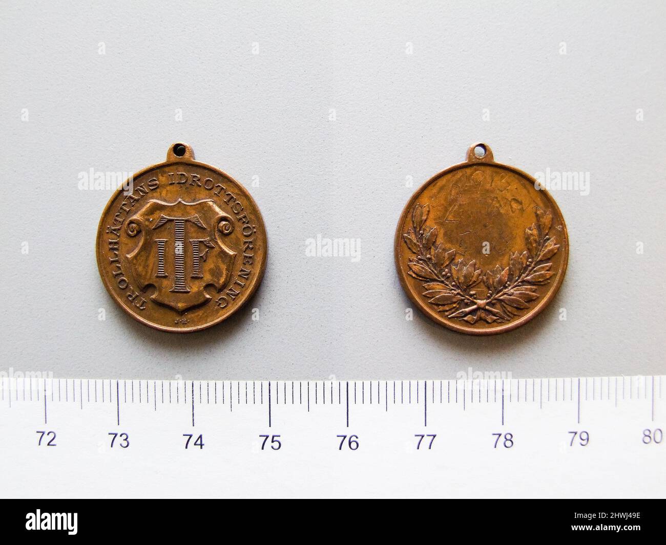 Medal of Trollhättan Sports Club. Mint: Unknown Stock Photo - Alamy