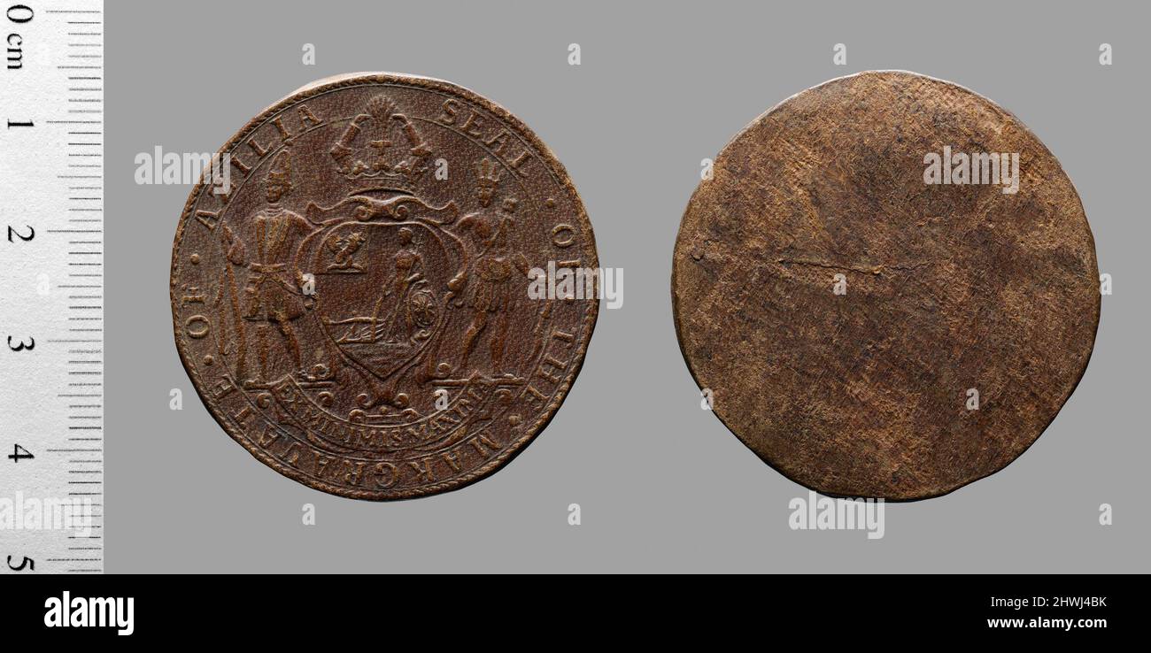 Medal of Leather Seal of the Margravate of Azilia. Artist: Unknown ...