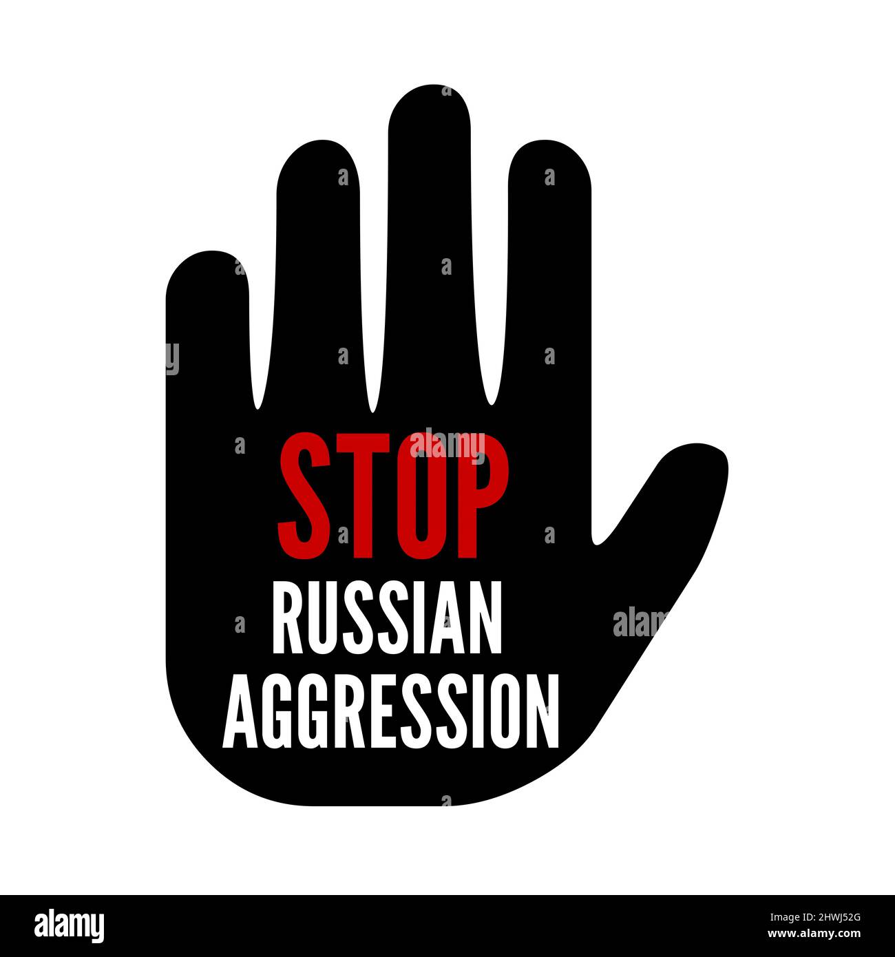Stop russian aggression symbol icon Stock Photo - Alamy
