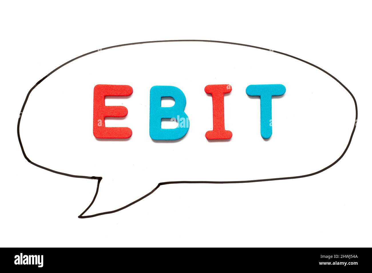 Alphabet letter with word EBIT (Abbreviation of Earnings Before ...
