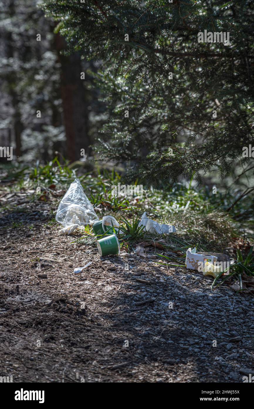 Plastic pollution forest hi-res stock photography and images - Alamy