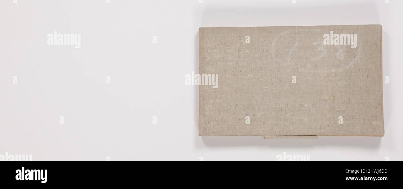 Sketchbook (42 leaves, mostly blank, linen cover). Artist: Edwin Austin ...