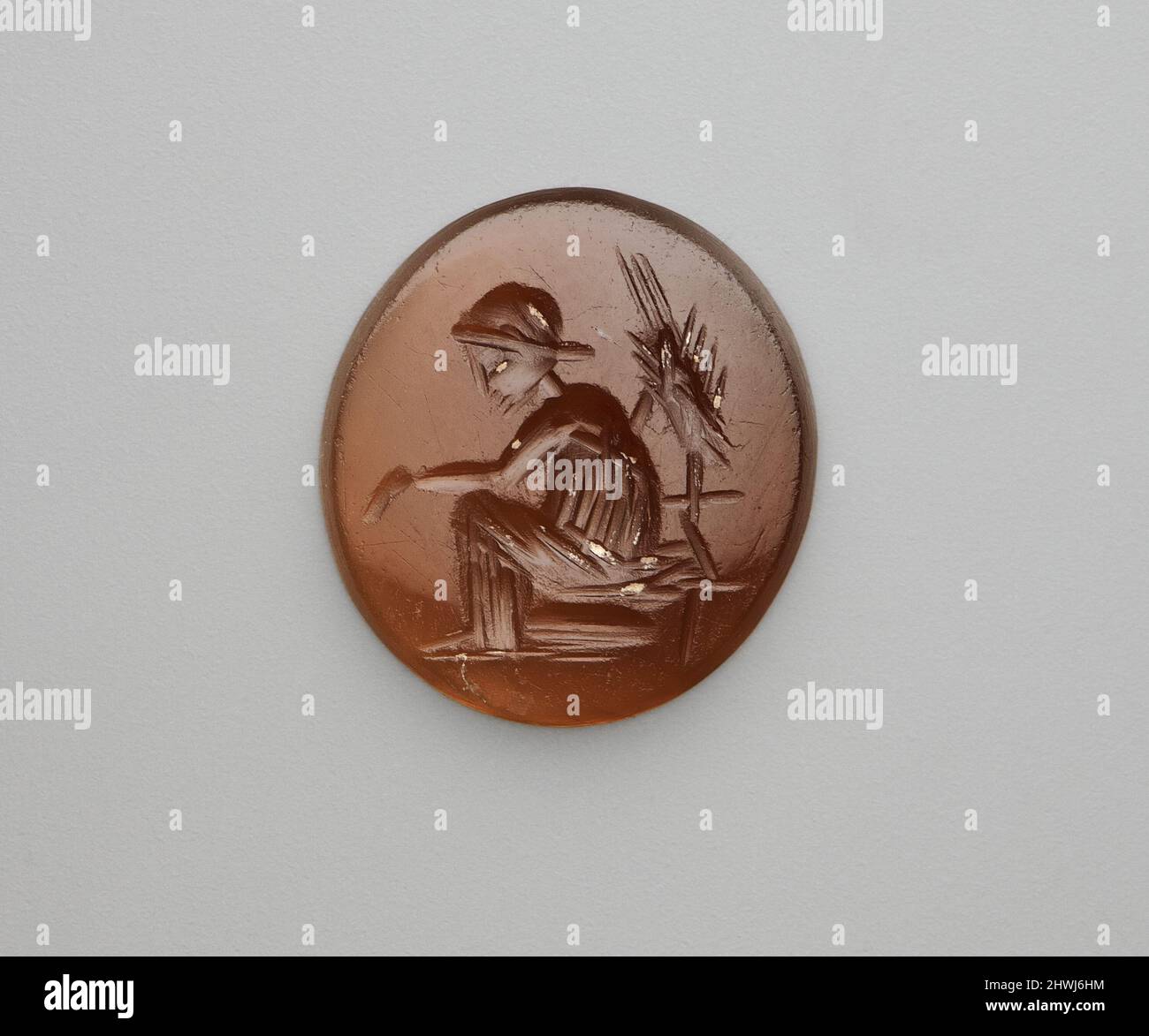 Carved Intaglio Gemstone with Figure of Ceres Stock Photo - Alamy