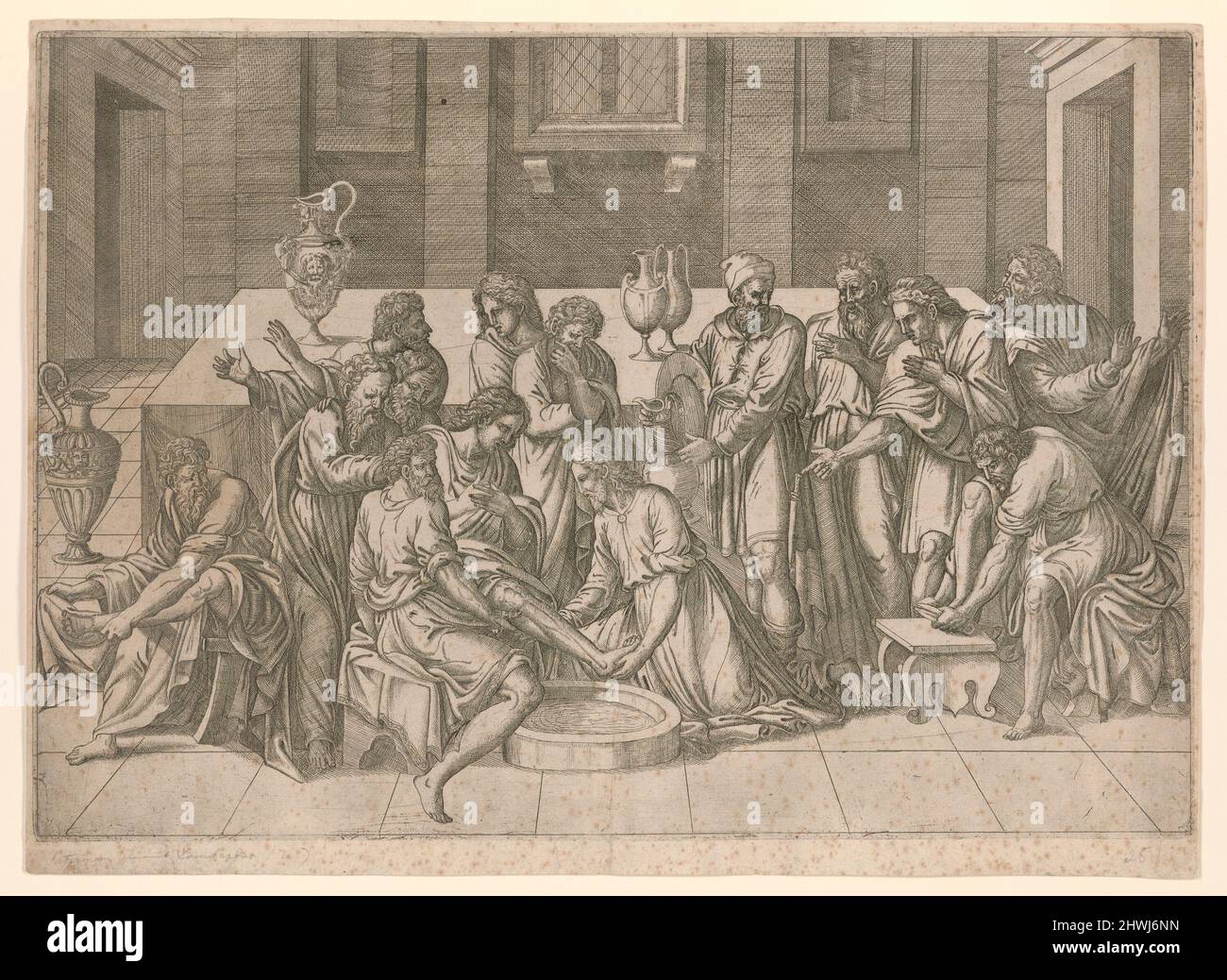 Christ washing the feet of the apostles hi-res stock photography and ...