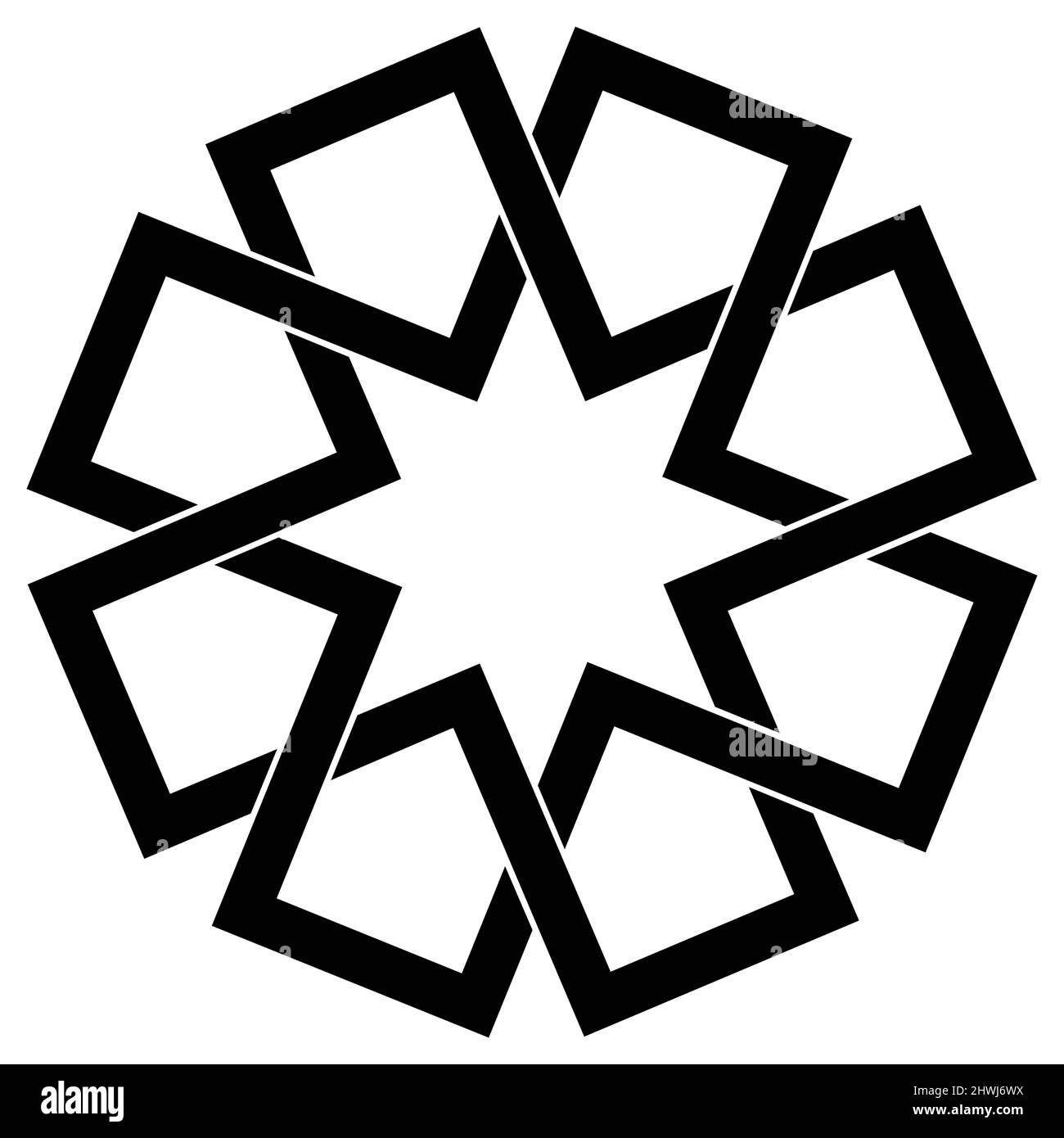 Kufic pattern symbol with a white background Stock Photo - Alamy