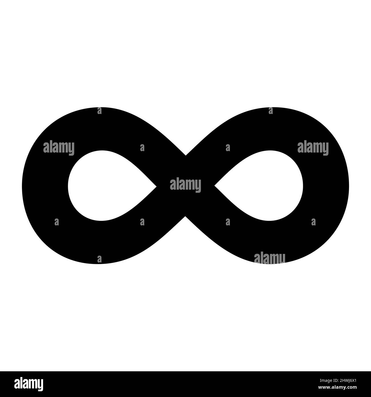 Infinity geometric icon, mathematical tattoo symbol, endless abstract ...