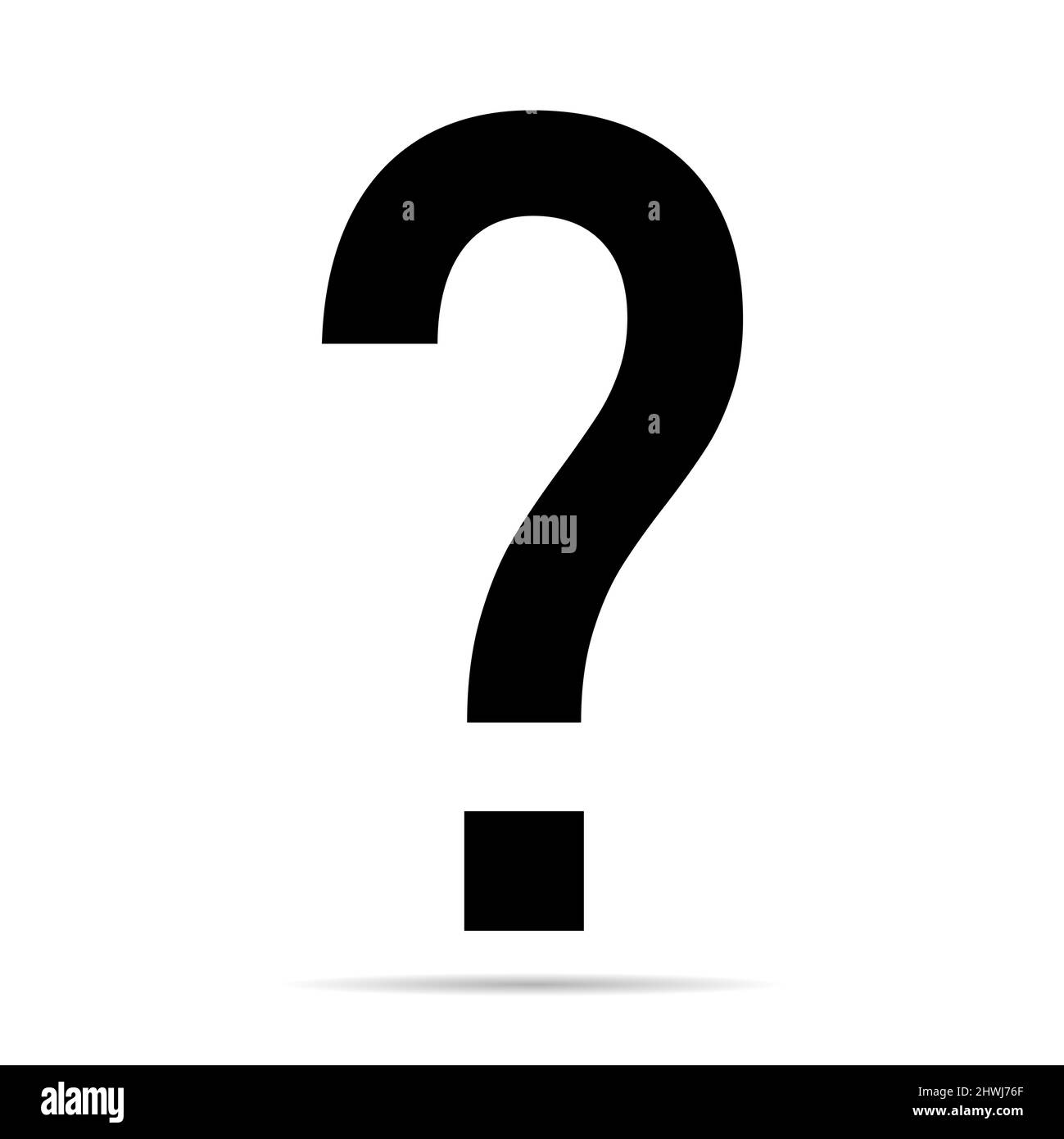 Question icon mark with shadow, help or ask bubble graphic symbol, web ...