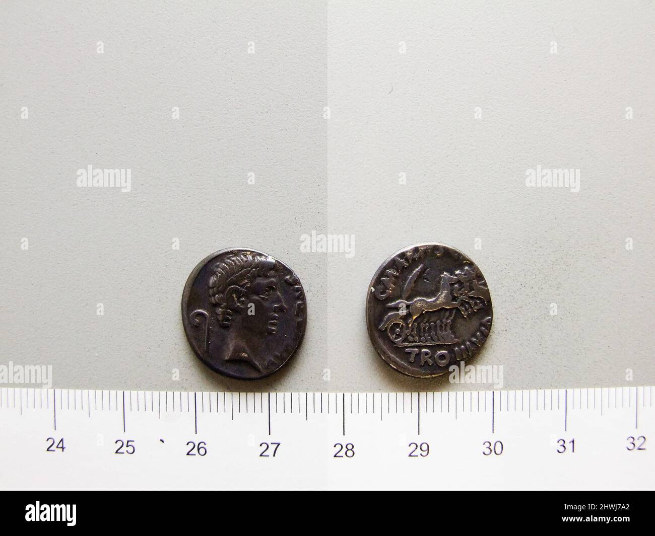 Denarius Forgery from Unknown with Augustus, Emperor of Rome. Subject ...