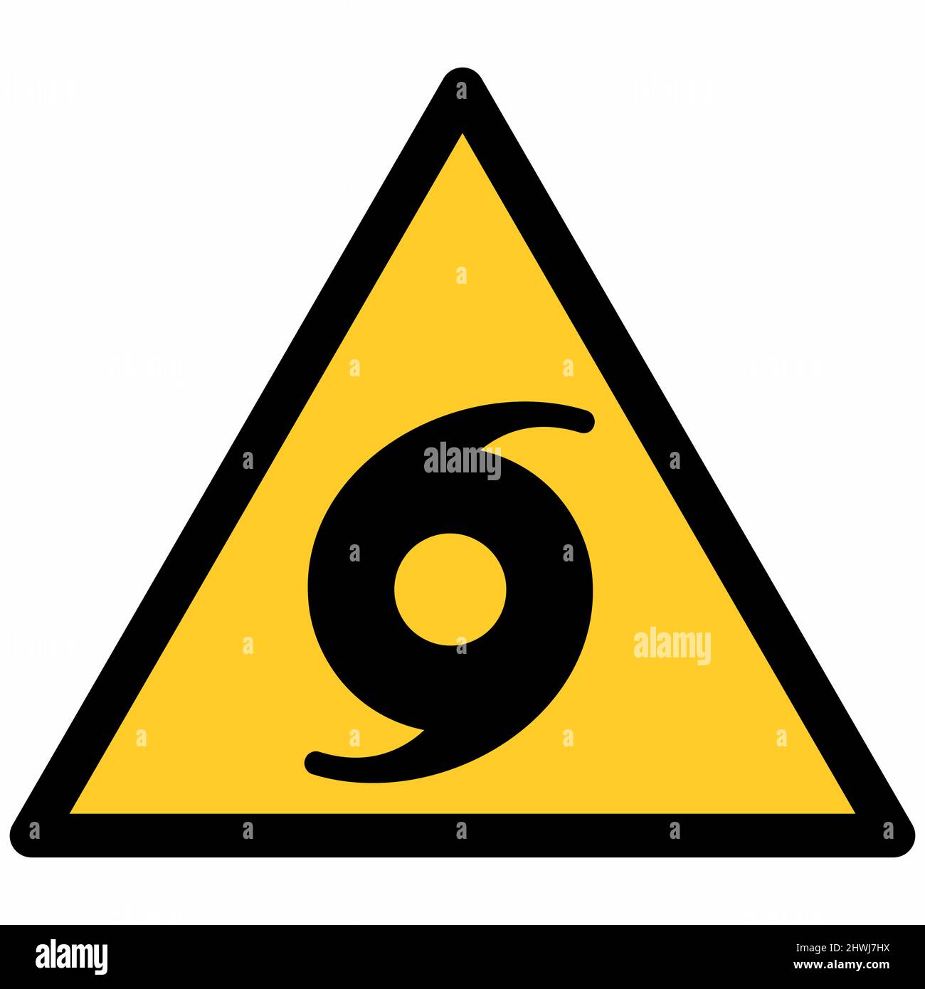 Hurricane Warning Sign isolated on white background Stock Vector Image ...