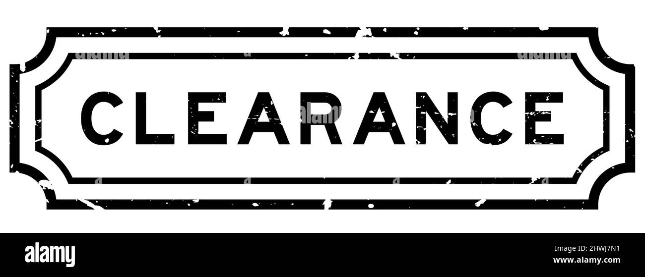 Grunge black clearance word rubber seal stamp on white background Stock ...