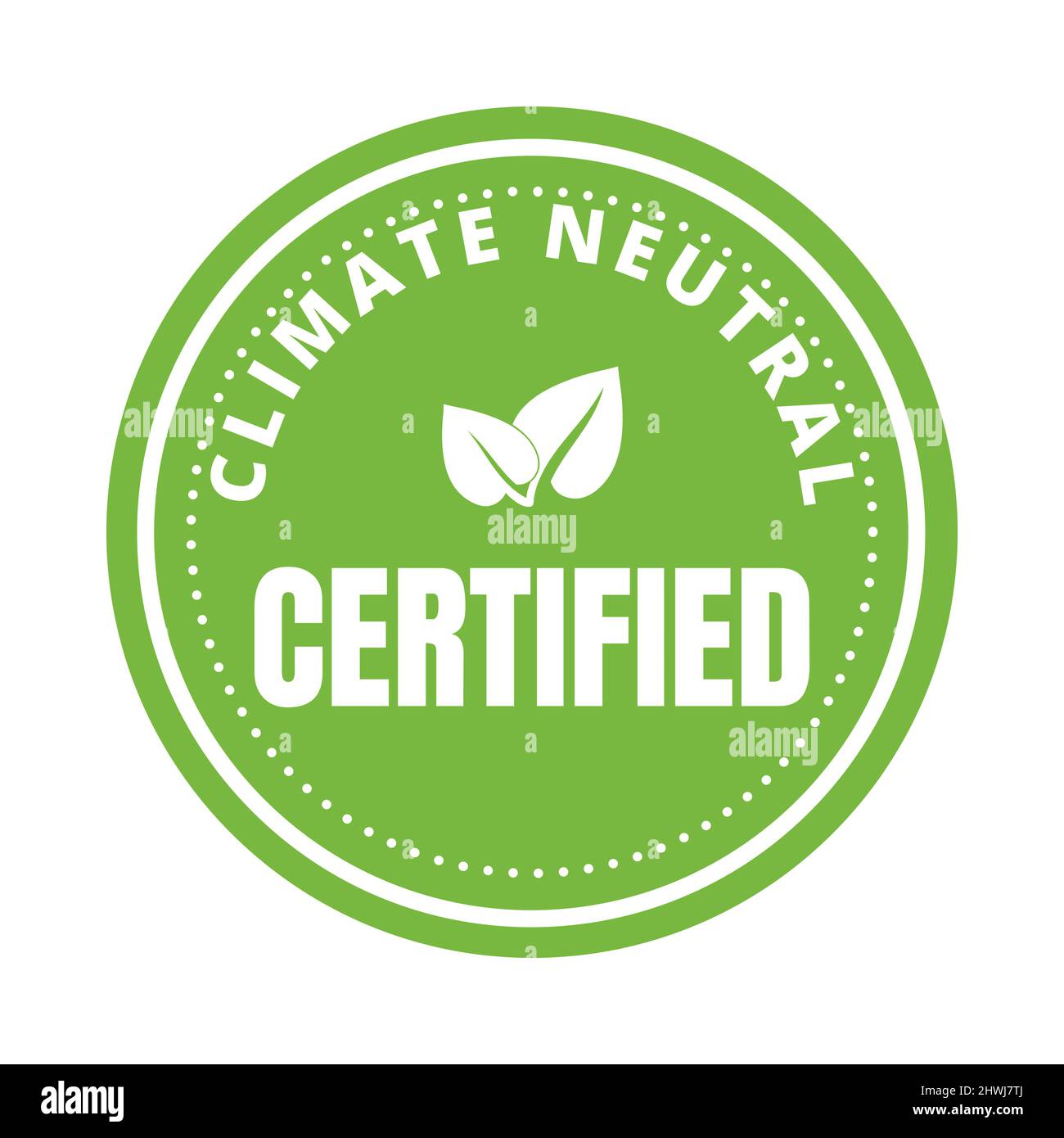 Certified climate neutral symbol icon Stock Photo - Alamy