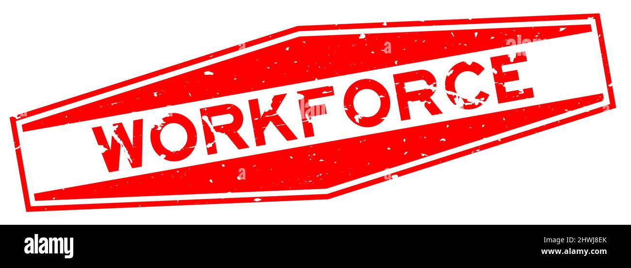Grunge red workforce word hexagon rubber seal stamp on white background Stock Vector Image & Art ...