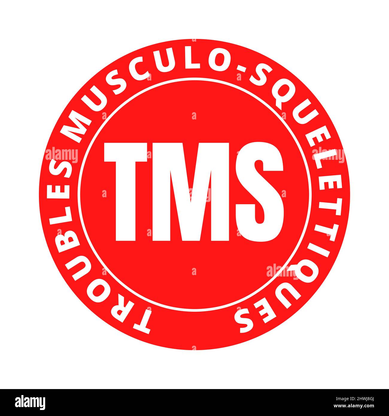 Musculoskeletal disorder symbol in France called TMS, troubles musculo ...