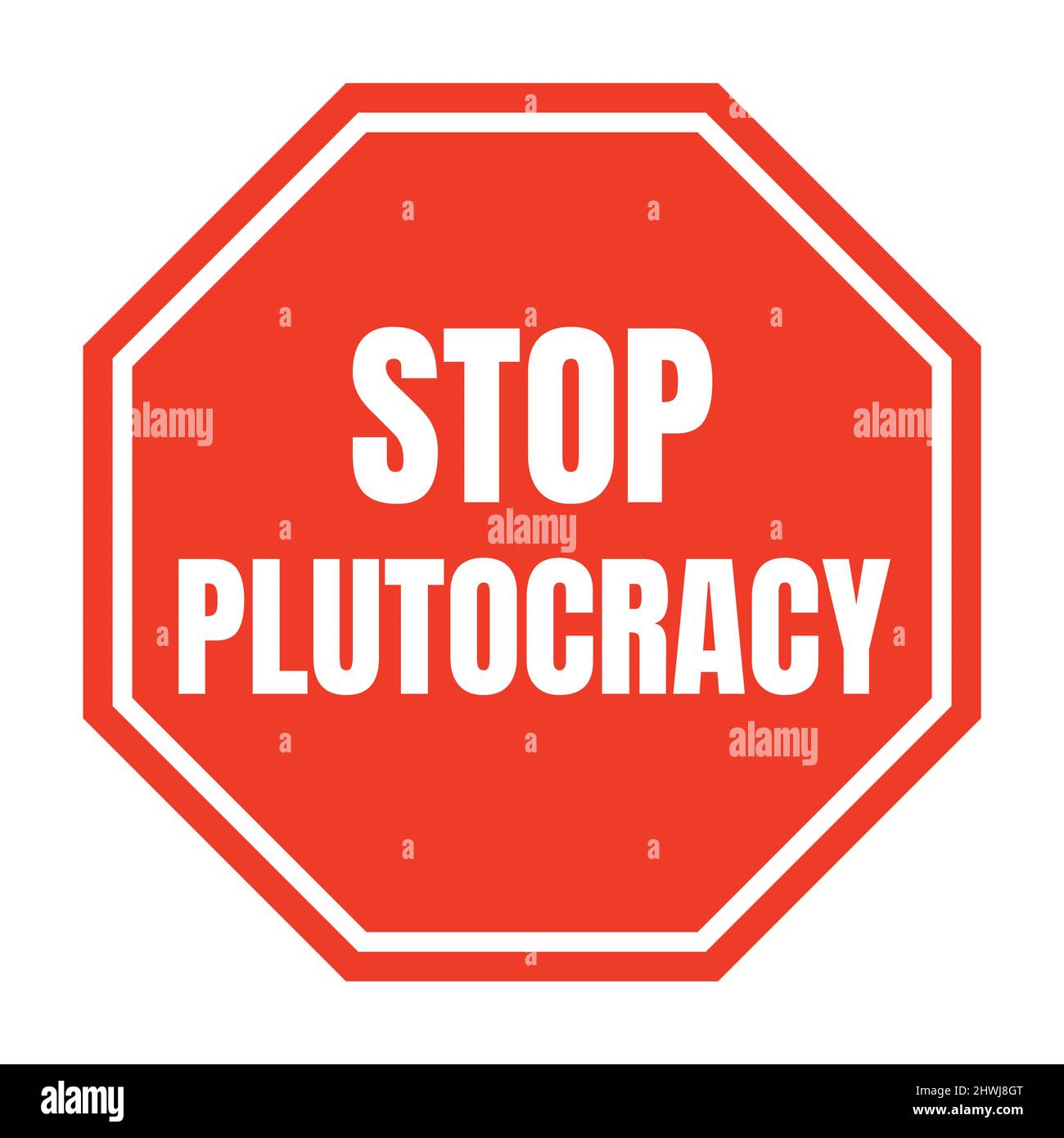 Stop plutocracy symbol icon Stock Photo - Alamy
