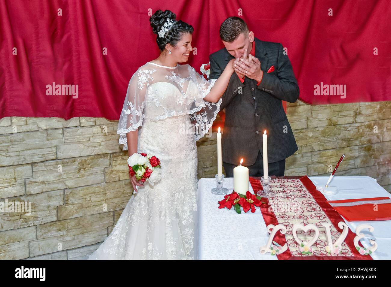 A Cuban style real life wedding, 2021 Stock Photo - Alamy