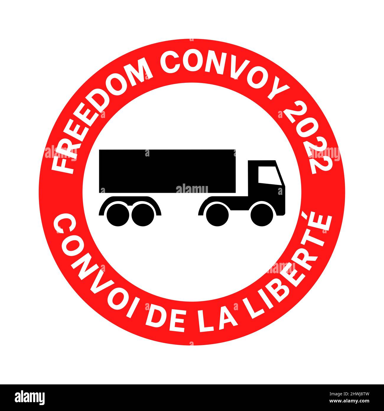 Freedom convoy 2022 symbol icon Stock Photo - Alamy