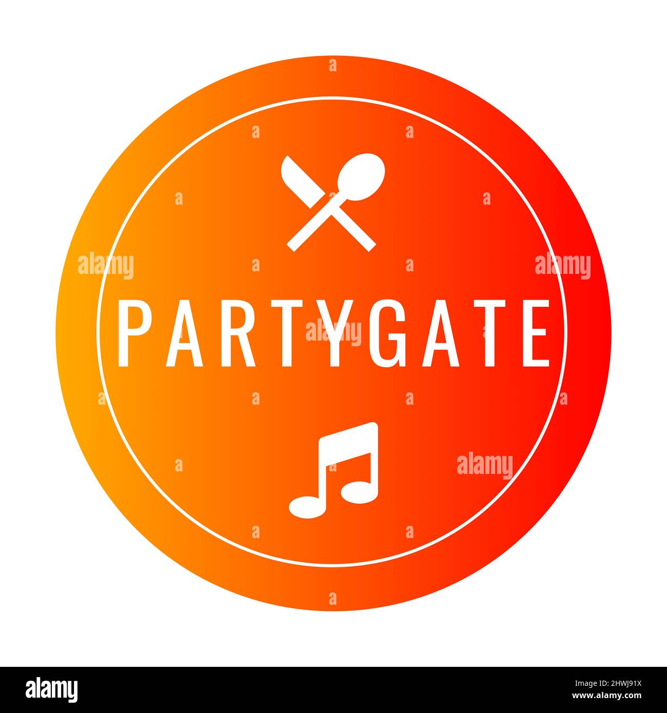 Partygate symbol icon illustration Stock Photo - Alamy