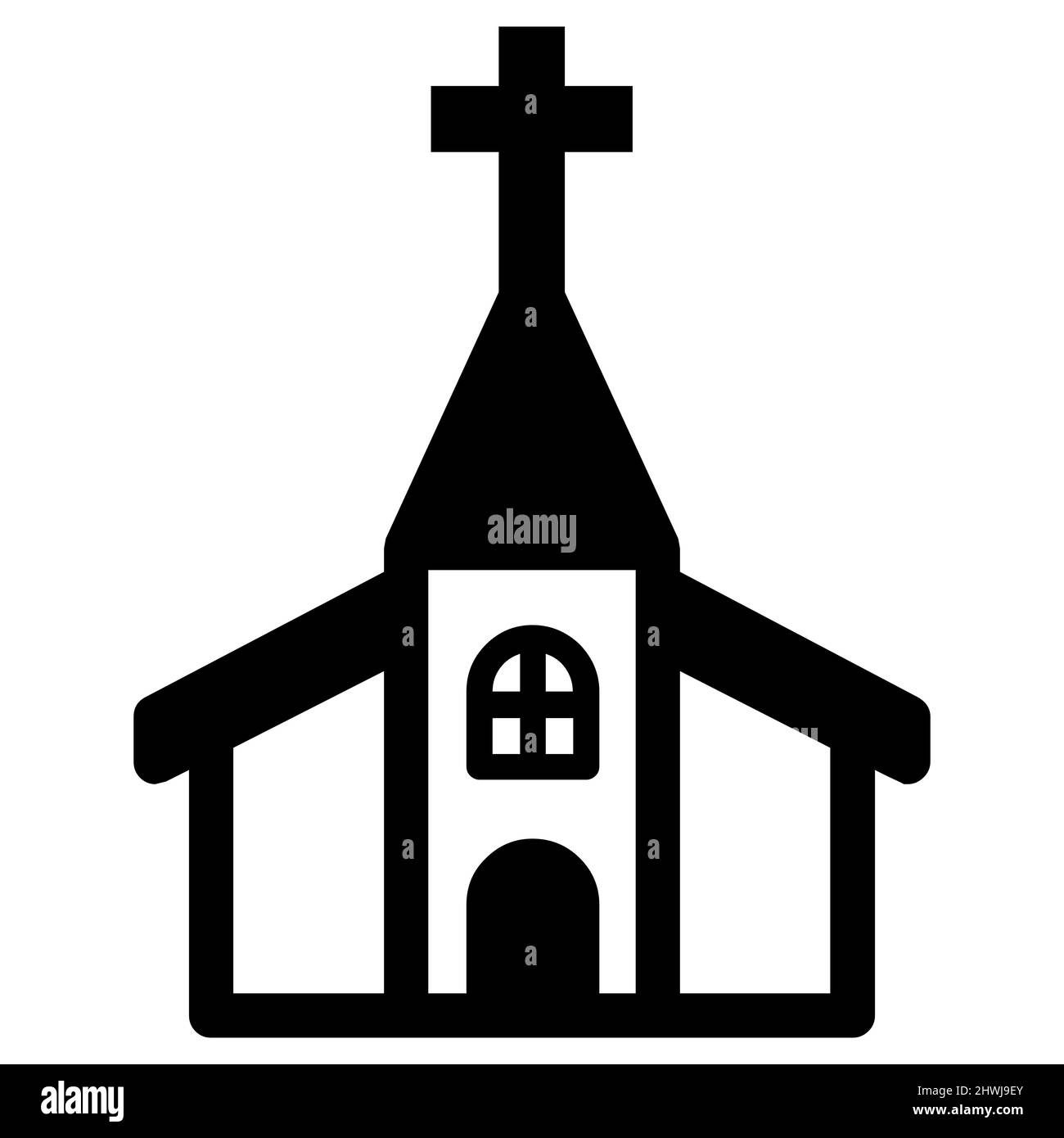 Christian church symbol icon Stock Photo - Alamy