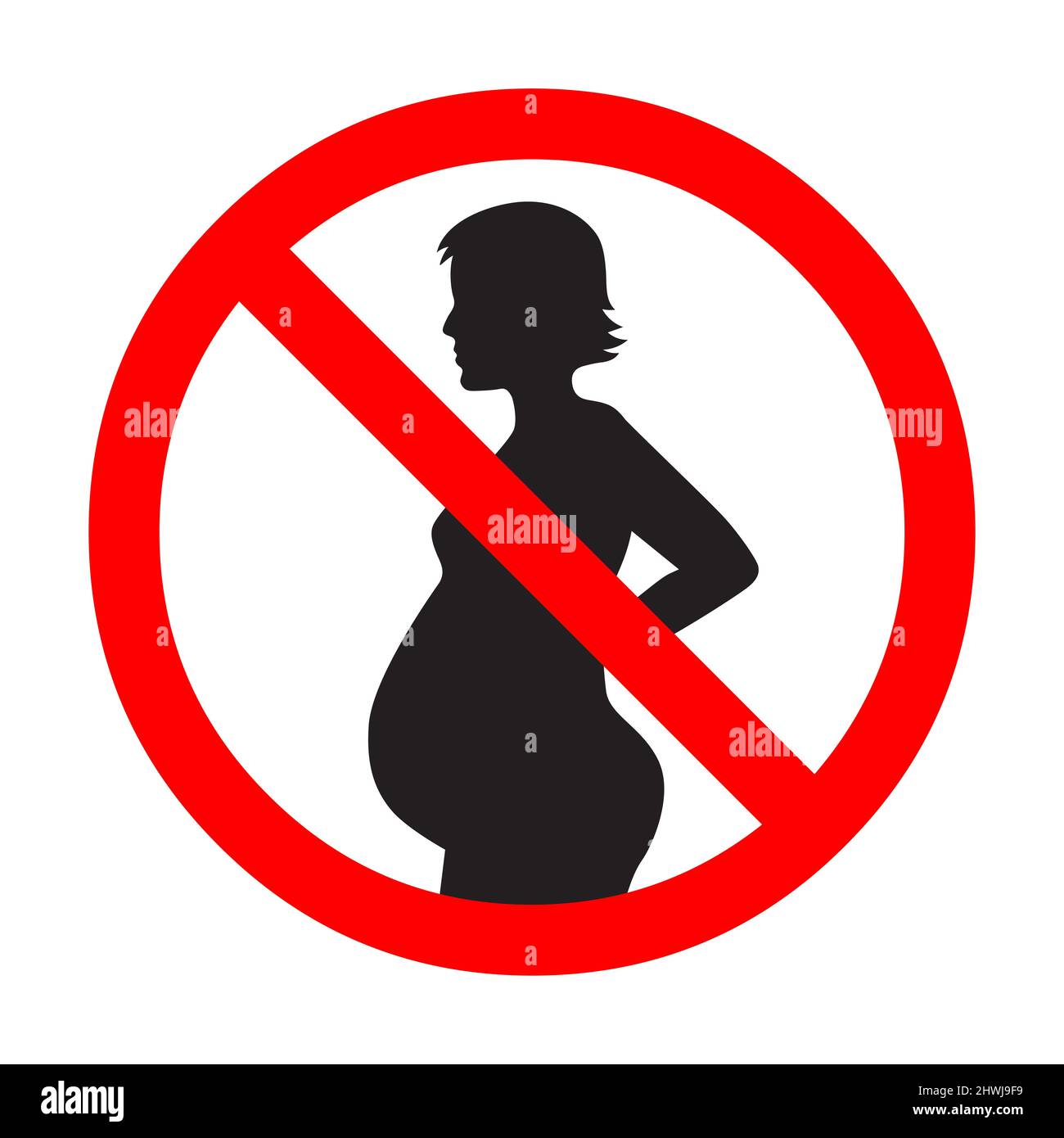 No pregnant woman symbol Stock Photo - Alamy