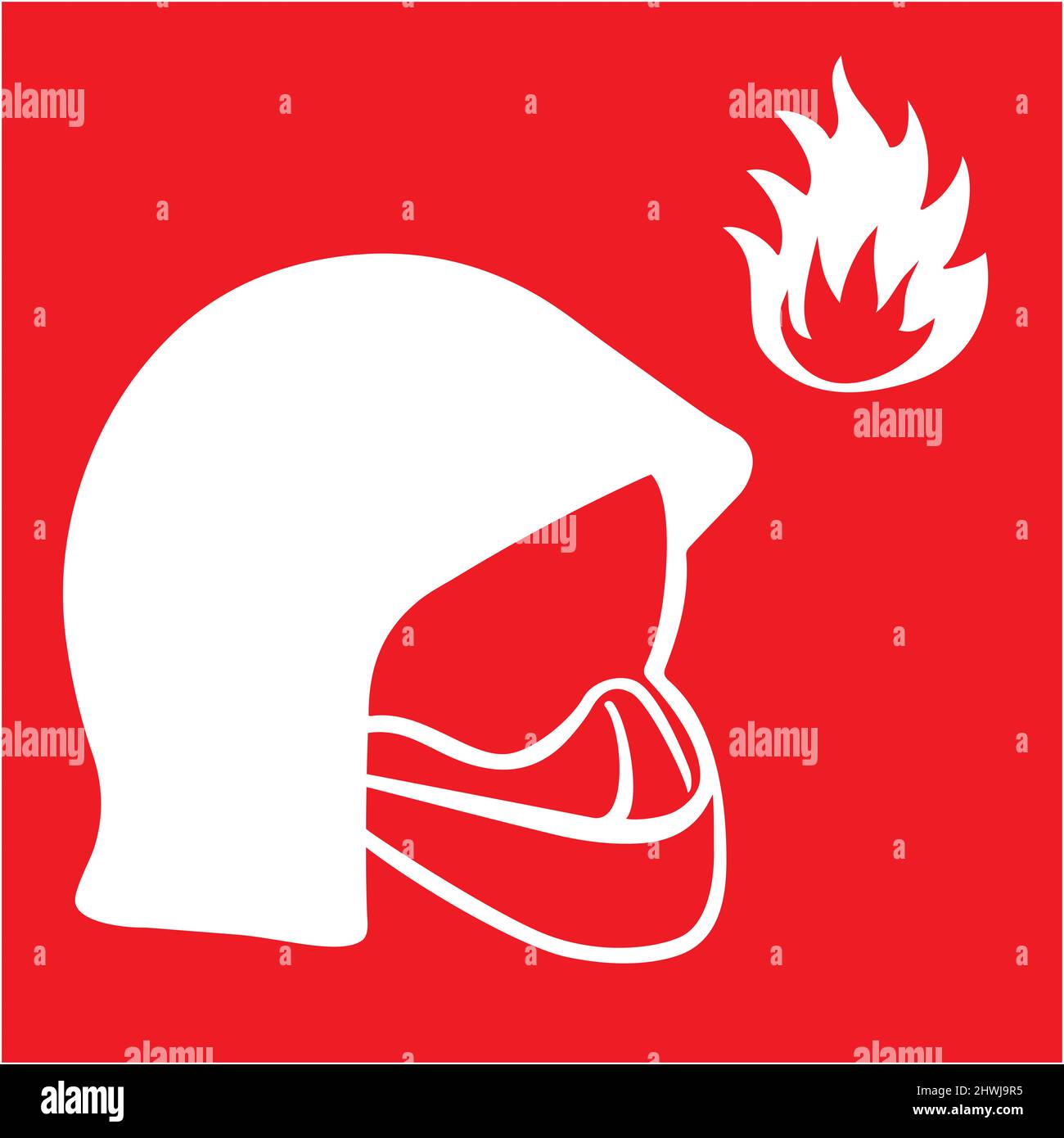 Firefighter helmet equipment symbol icon Stock Photo - Alamy