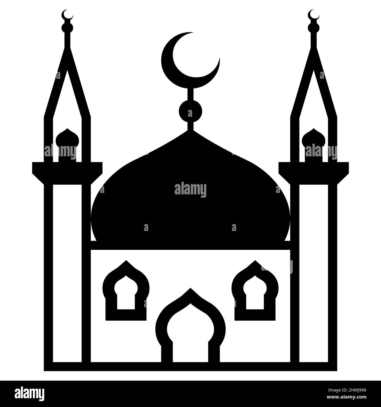Mosque symbol icon illustration Stock Photo - Alamy