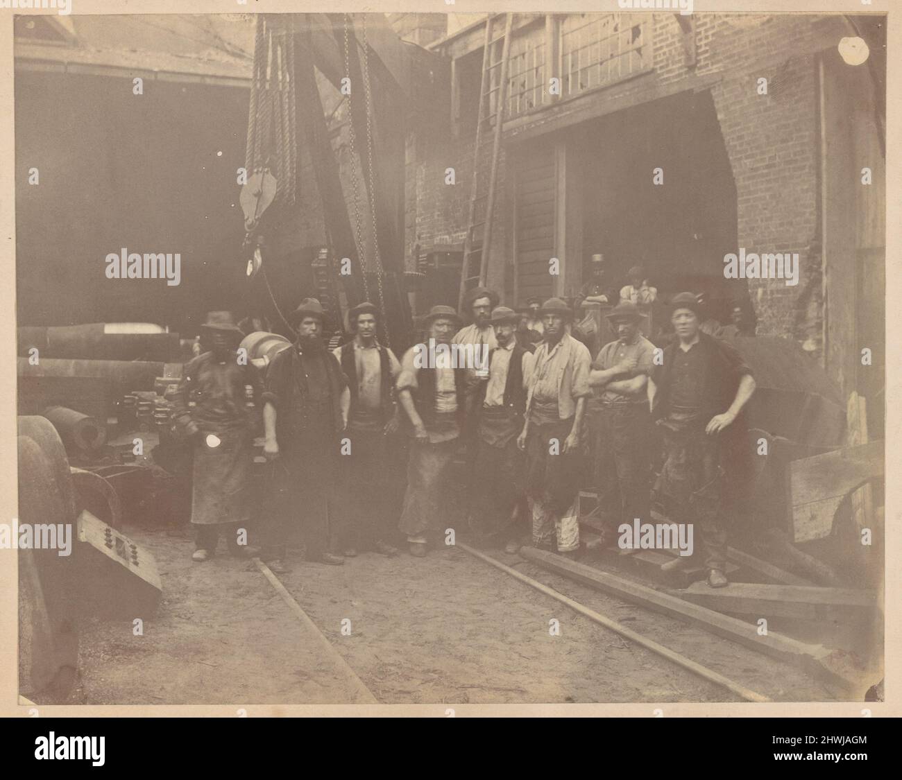 Untitled [Ironworkers at the West Point Foundry, Cold Spring, New York ...