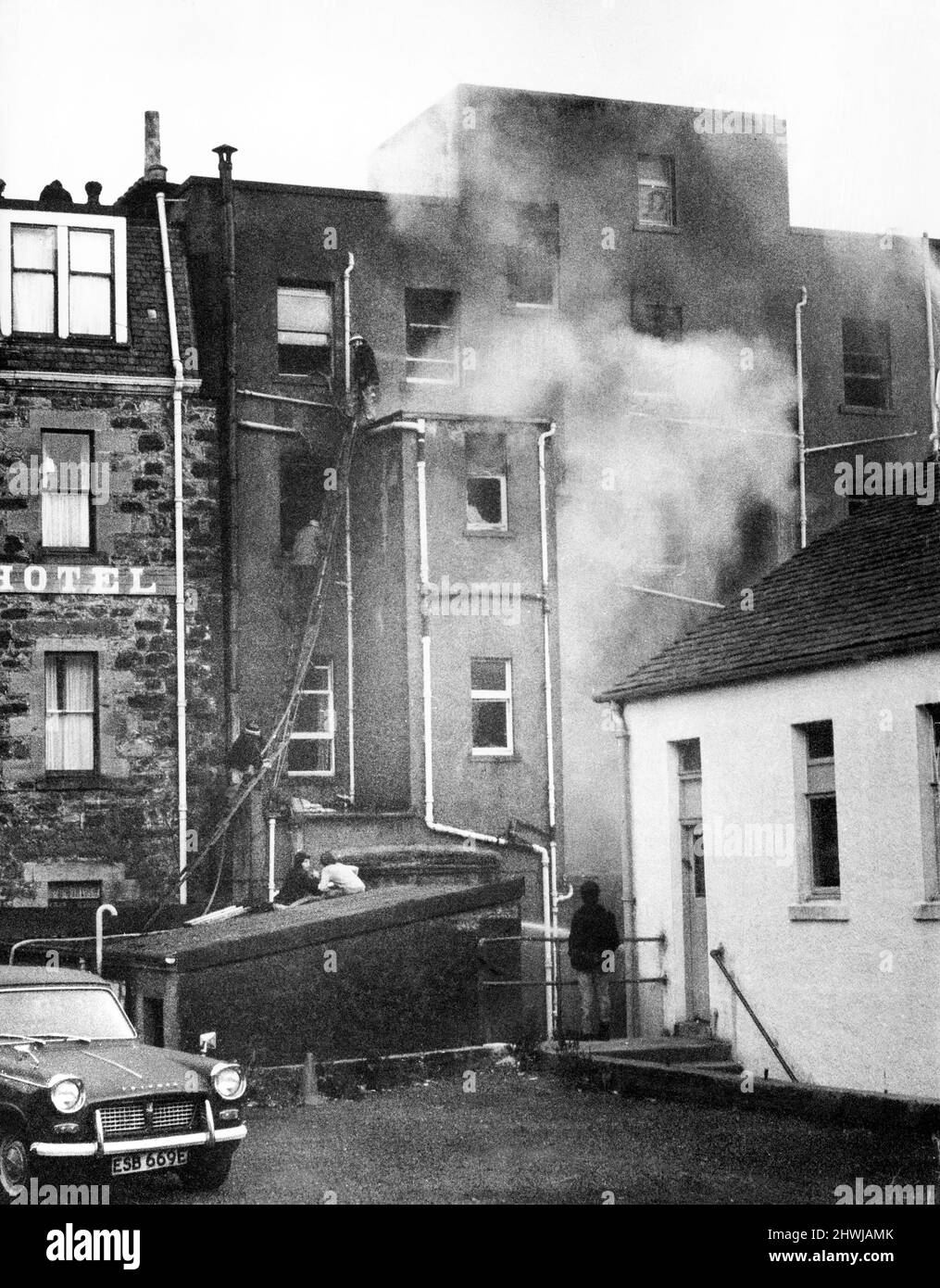 Fire at the Esplanade Hotel, Oban, July 24th 1973 Stock Photo - Alamy