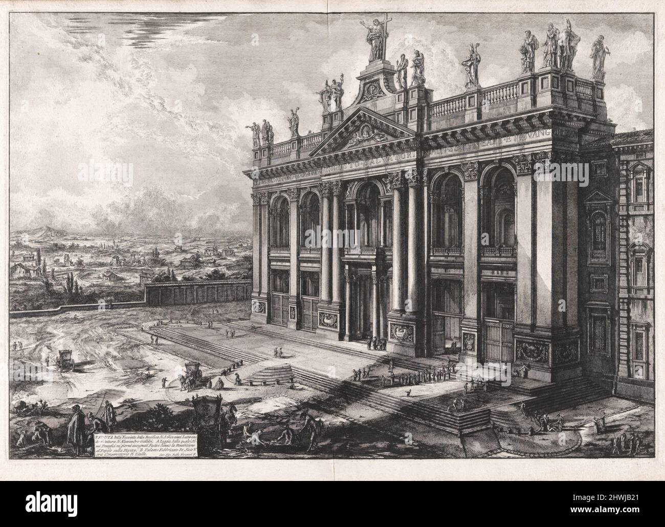 Veduta della Facciata della Basilica di S. Giovanni Laterano … (View of ...