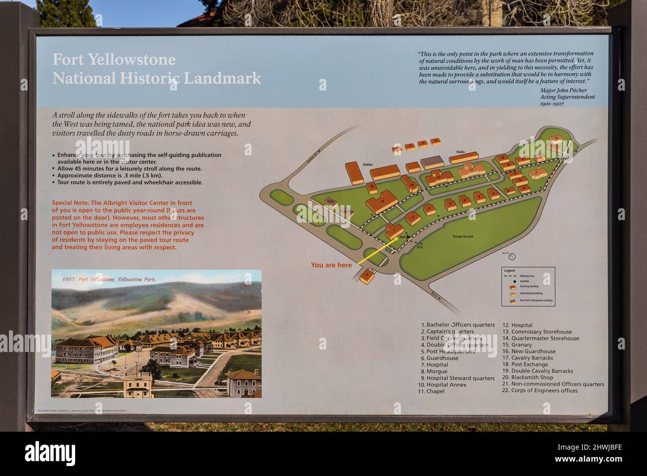 Fort yellowstone national historic district hi-res stock photography ...