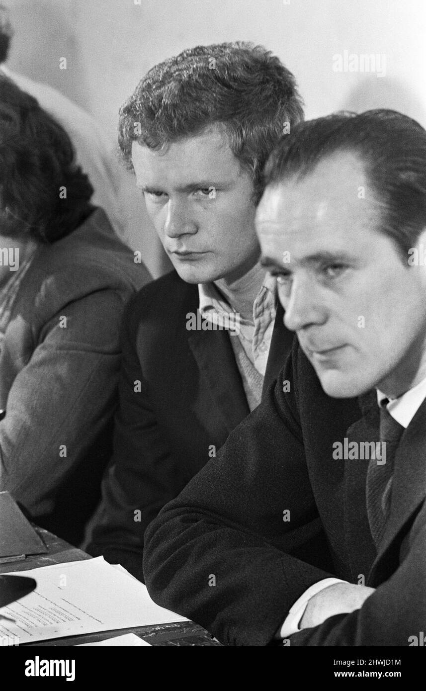 Provisional IRA meeting in Derry, Northern Ireland. Pictured, Martin ...