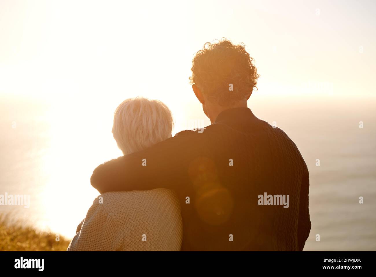 Sharing a moments reflection. Cropped view of a senior couple standing ...