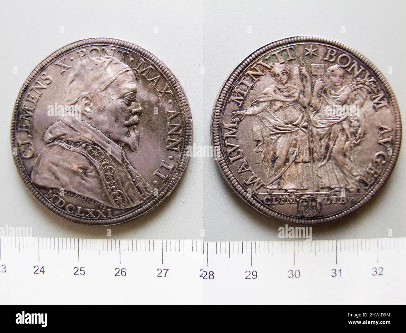 1 Scudo of Pope Clement X from Rome. Ruler: Pope Clement X, Italian ...