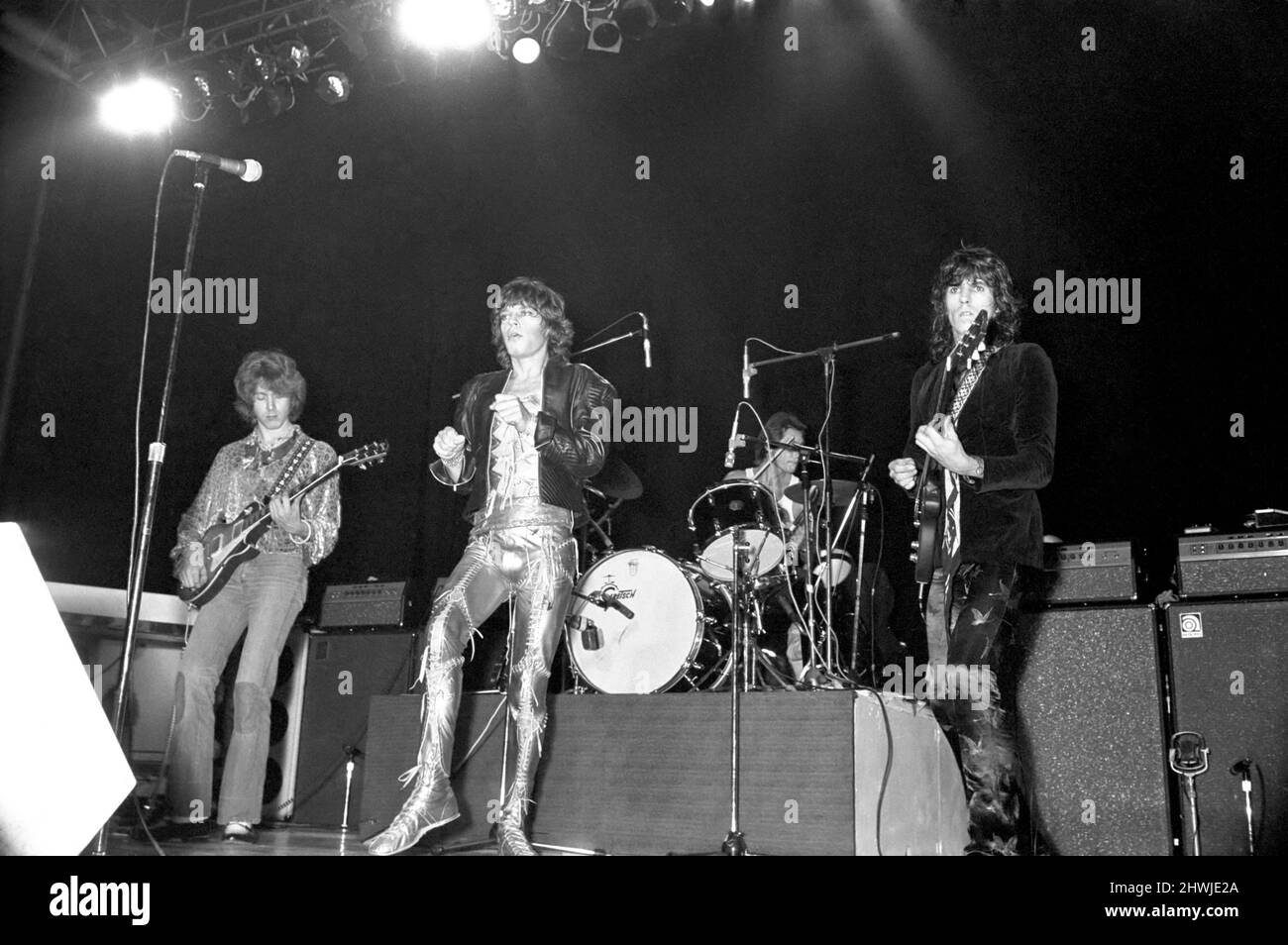 Rolling Stones at a September 1973 concert, possibly Wembley Stock ...
