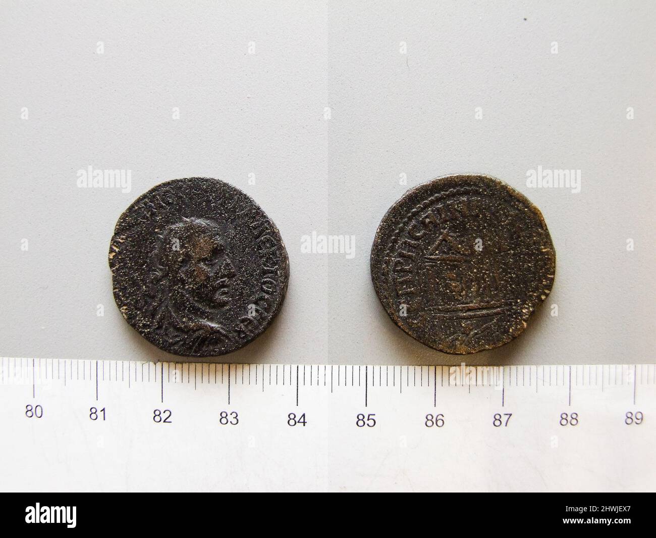 Coin of Trajan Decius, Emperor of Rome from Rhesaena. Ruler: Trajan ...