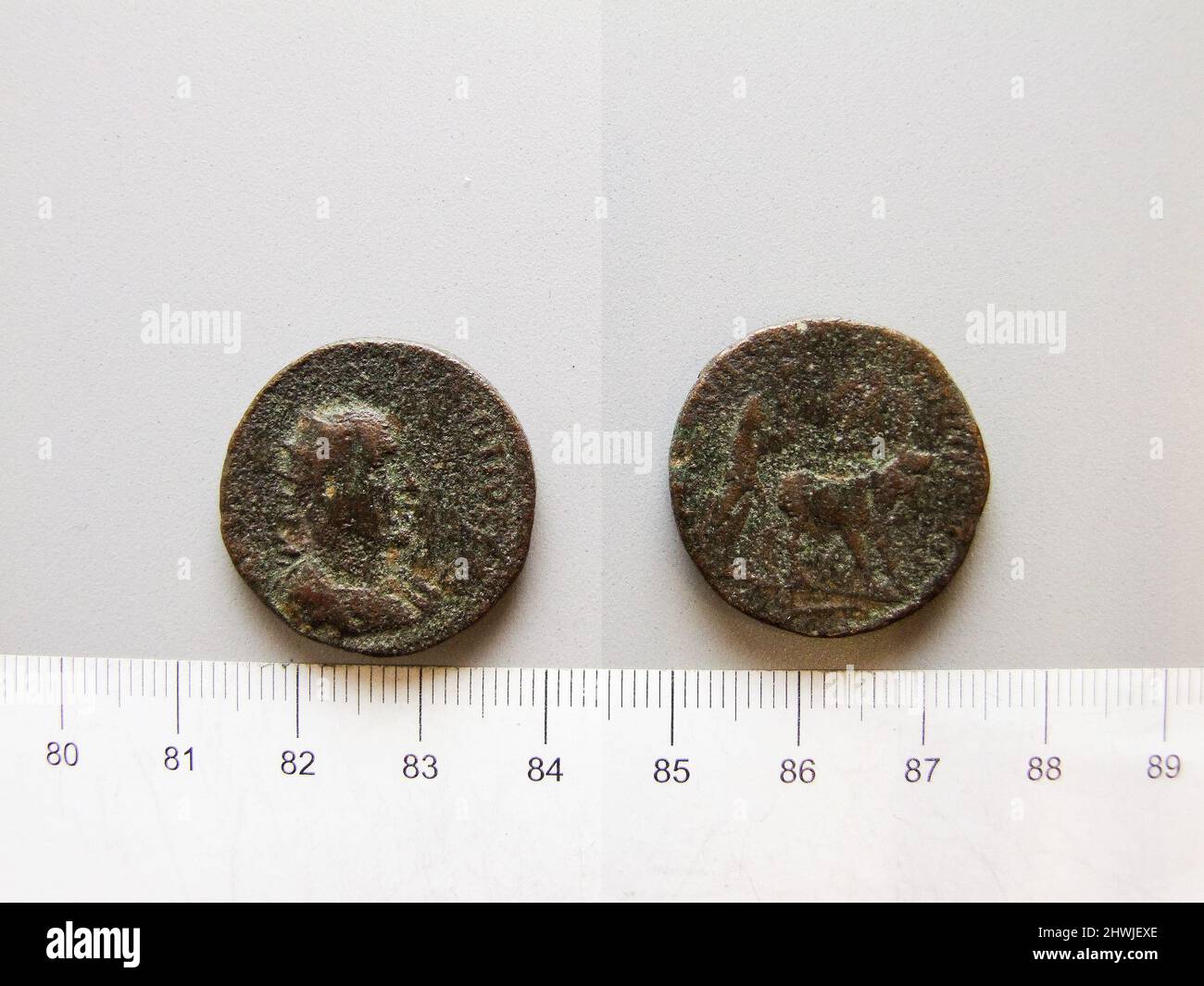 Coin of Trajan Decius, Emperor of Rome from Rhesaena. Ruler: Trajan ...