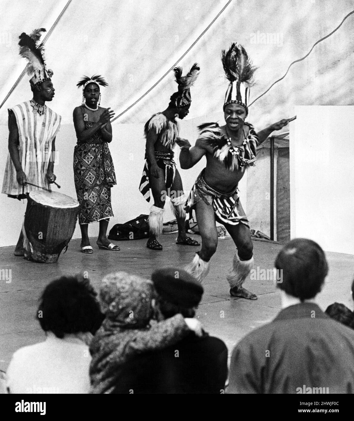 African dancers providing entertainment for visitors at Coventry Zoo ...