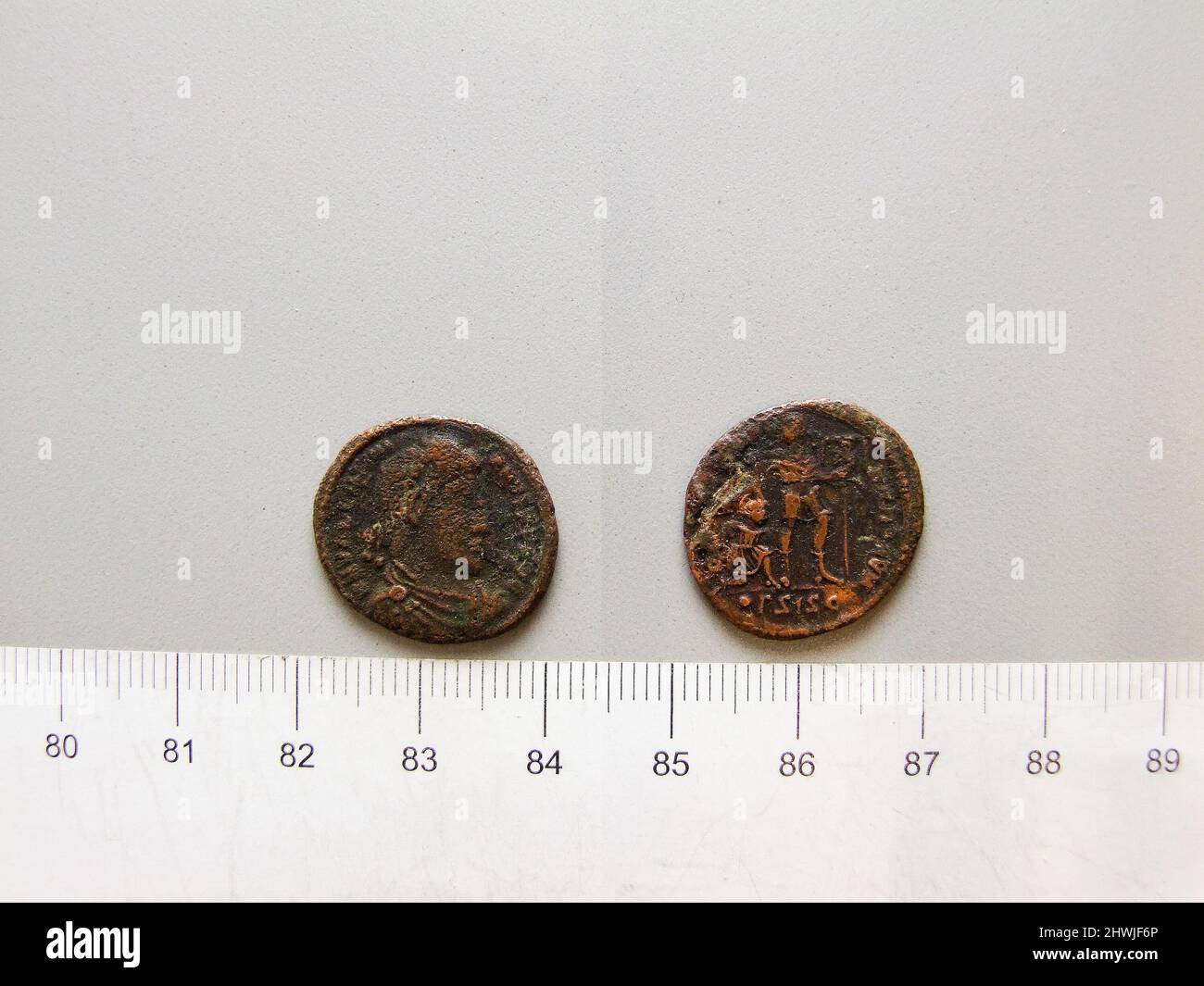 Ae3 of Valentinian I, Emperor of Rome from Siscia. Ruler: Valentinian I ...