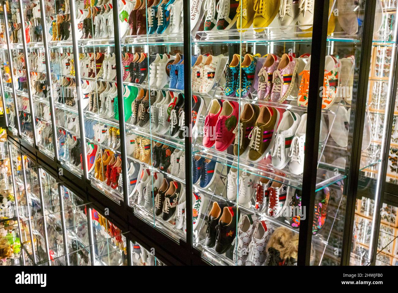 Florence, Italy, Inside Italian Luxury Fashion Designer Shop, Gucci ...