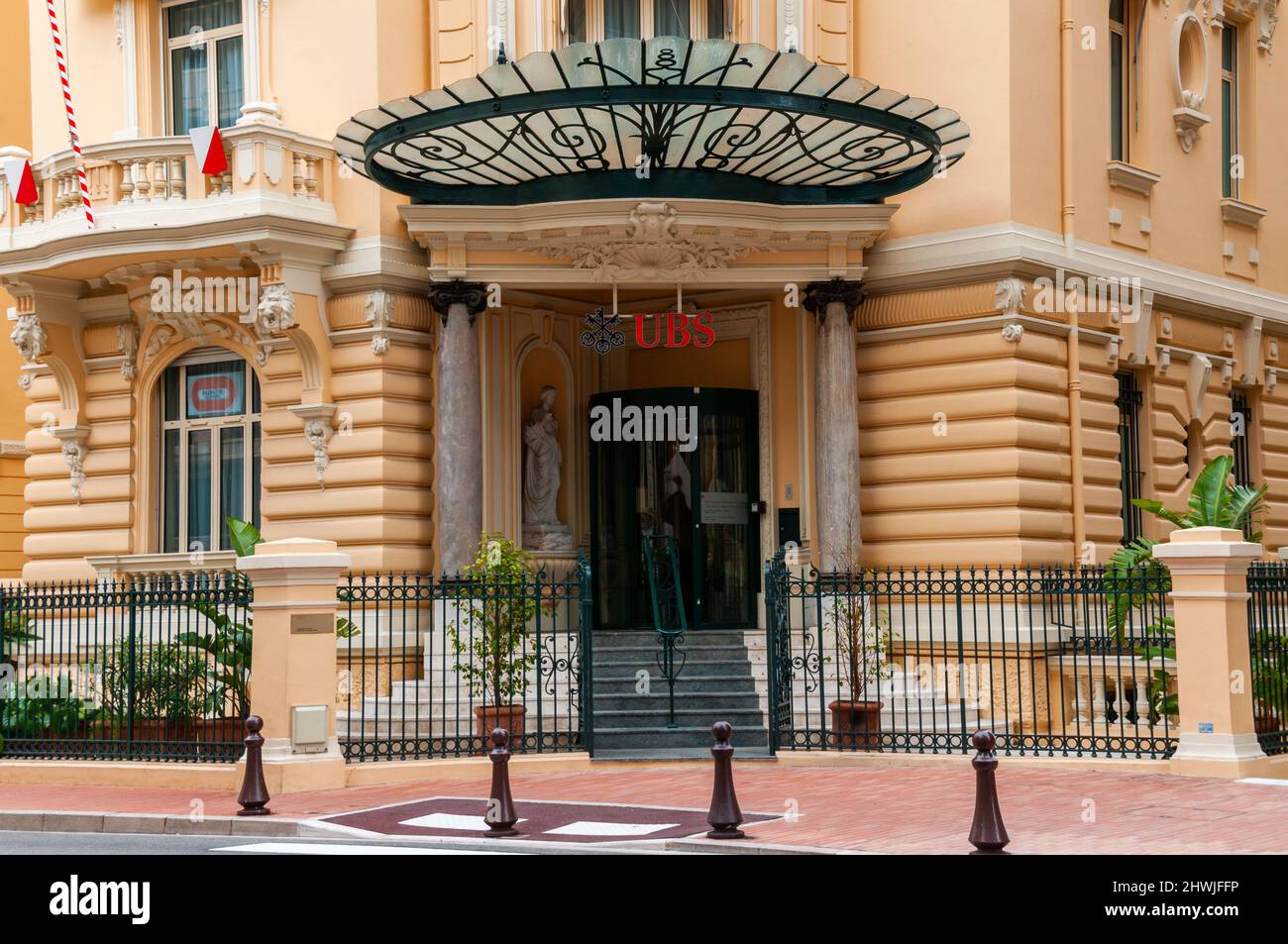 Monte Carlo, Monaco, Outside Office, Building, UBS Swiss Bank, Front ...